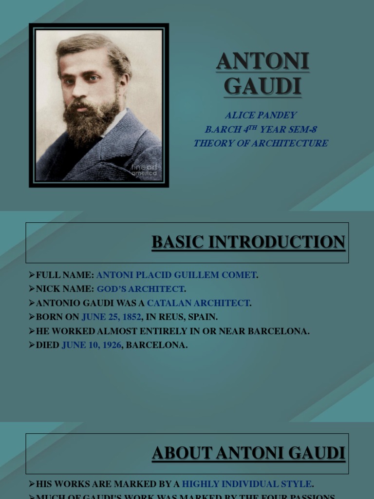 Antoni Gaudi Toa | PDF | Art Nouveau | Architectural Design