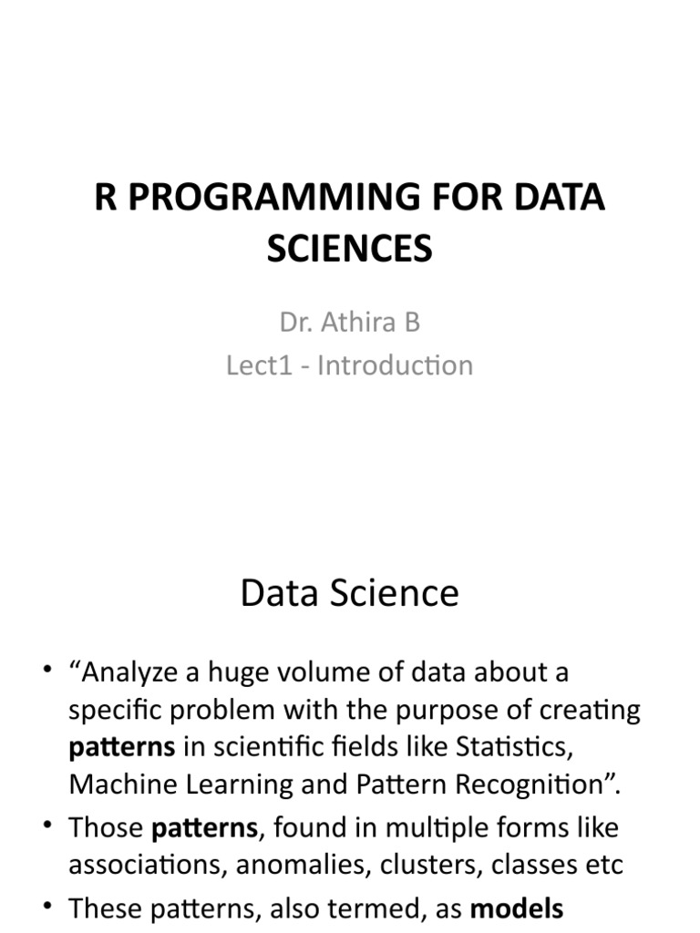R Lect1 Introduction | PDF | Data Mining | Data