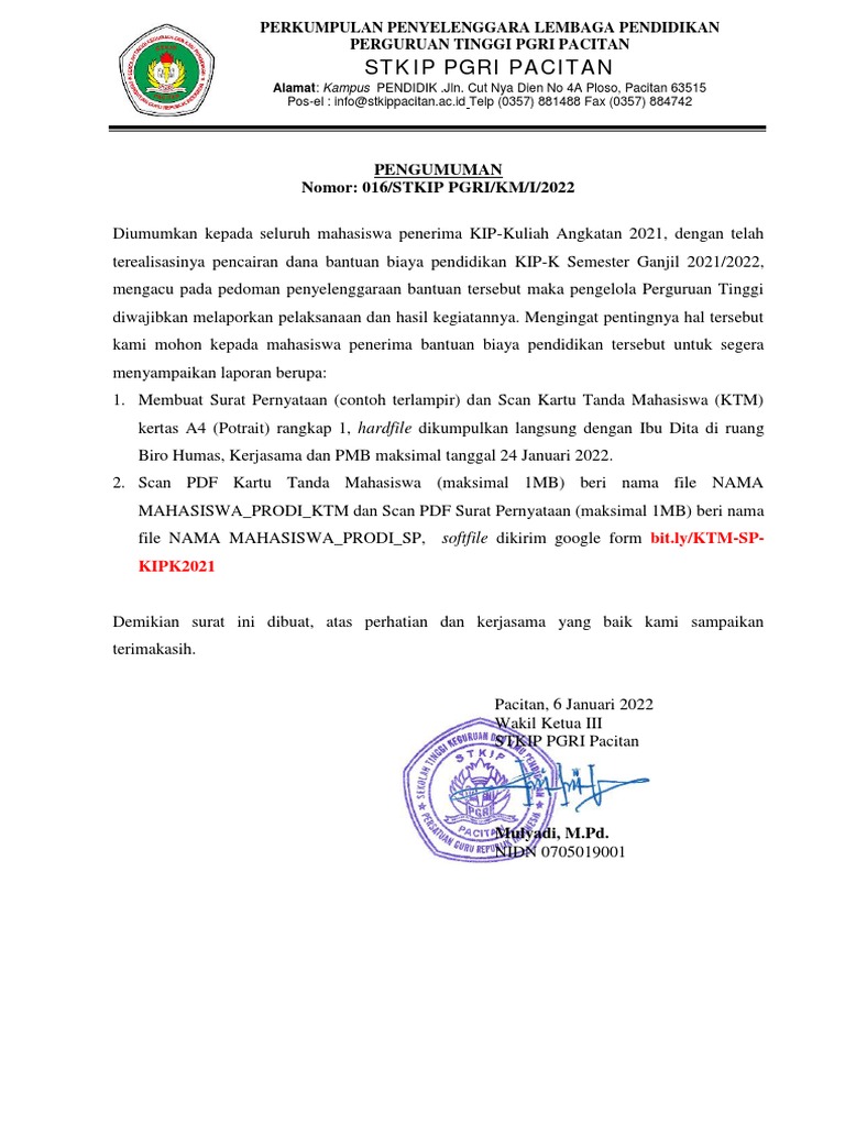 016 Pengumuman | PDF | Bisnis