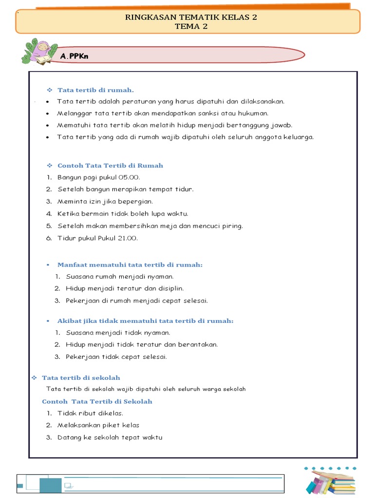 Rangkuman Materi Tema 2 | PDF | Griya & Taman