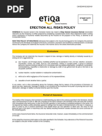 CONTRACTOR'S ALL RISKS - Policy Wording | PDF | Insurance | Indemnity