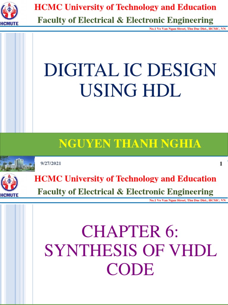 Chapter 6 - Synthesis of VHDL Code | PDF | Logic Synthesis | Vhdl