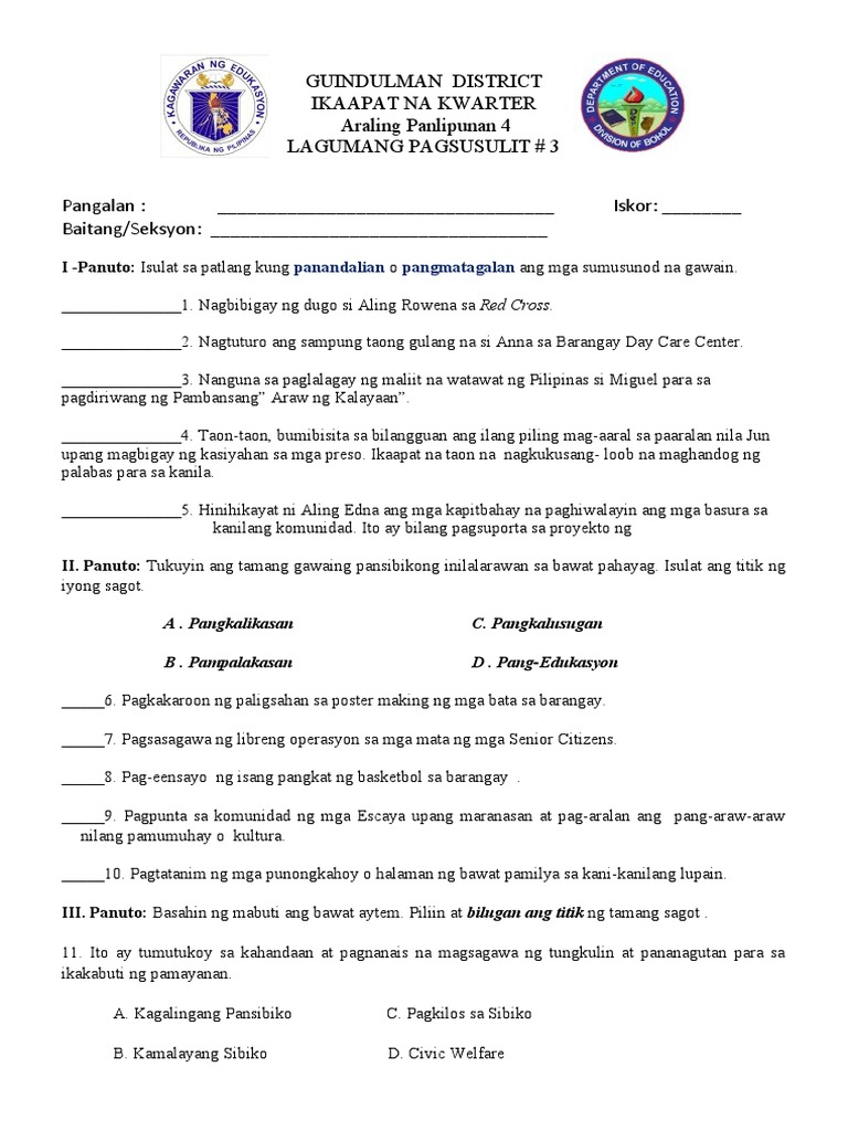 3rd Summative AP NEW NORMAL | PDF