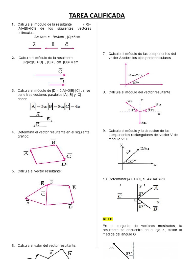Tarea Calificada Vectores | PDF