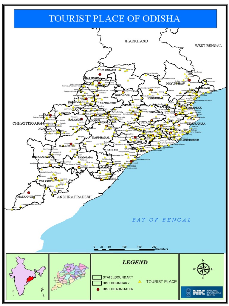 Odisha Tourist Map Tourist Map Trip2Odisha