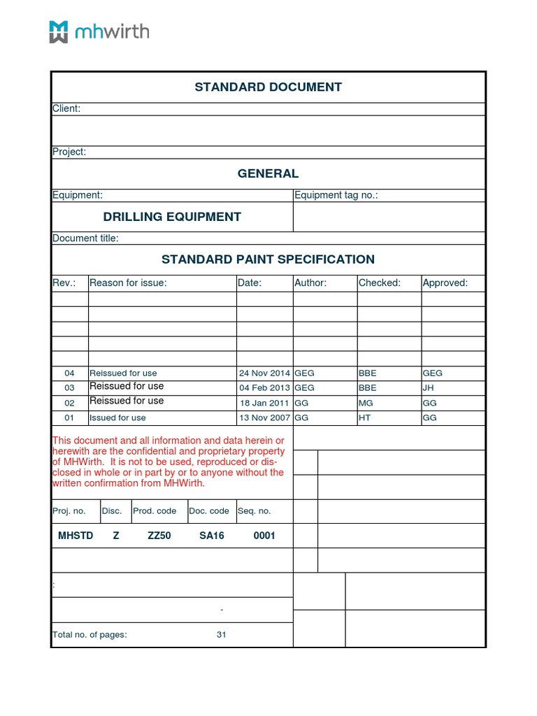 SA16-0001 Standard Paint Specification | Download Free PDF | Paint ...