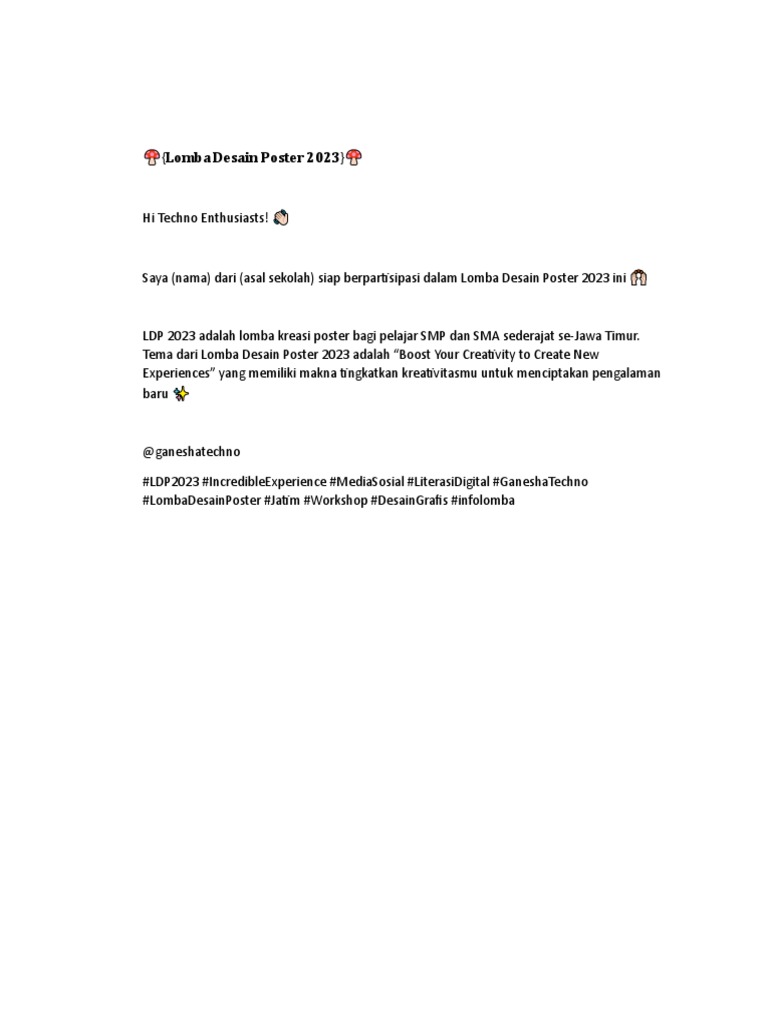 Caption Twibbon | PDF | Seni