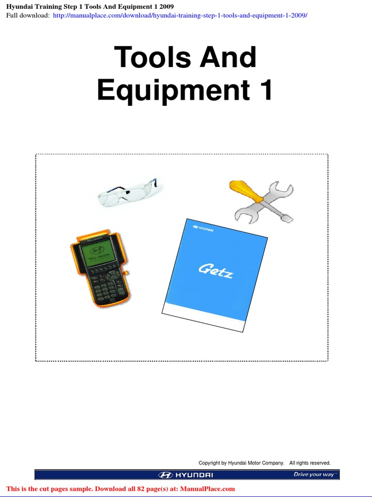 Hyundai Training Step 1 Tools and Equipment 1 2009 | PDF | Screw | Tools