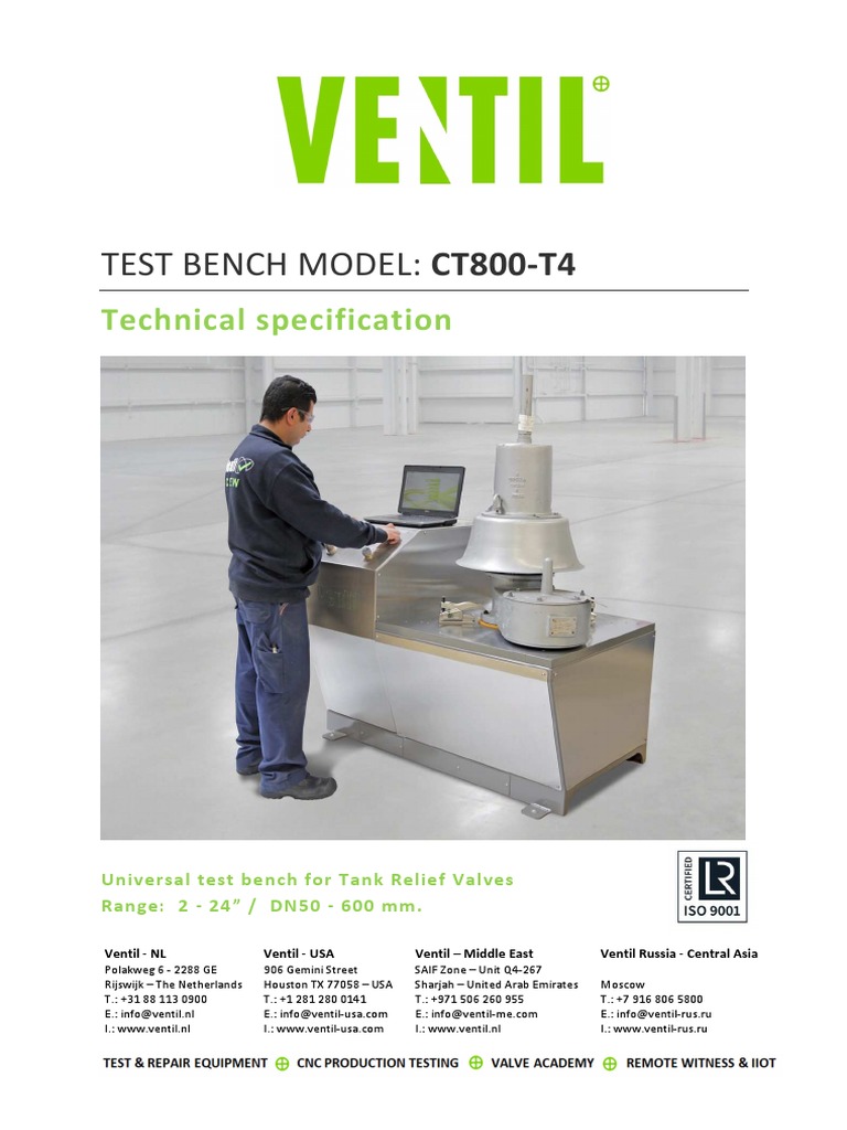 Product Specification CT800 T4 38B 1 | PDF | Leak | Calibration