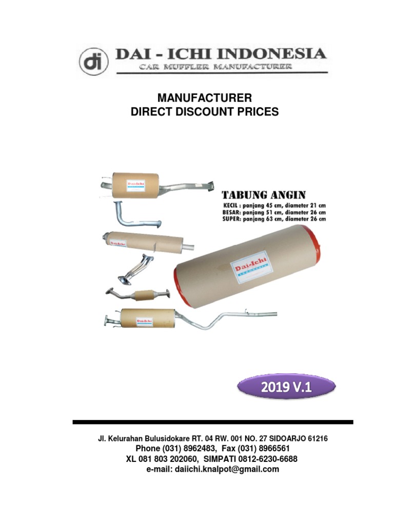 Pricelist DAI ICHI 2019 V.1 - 40% | PDF