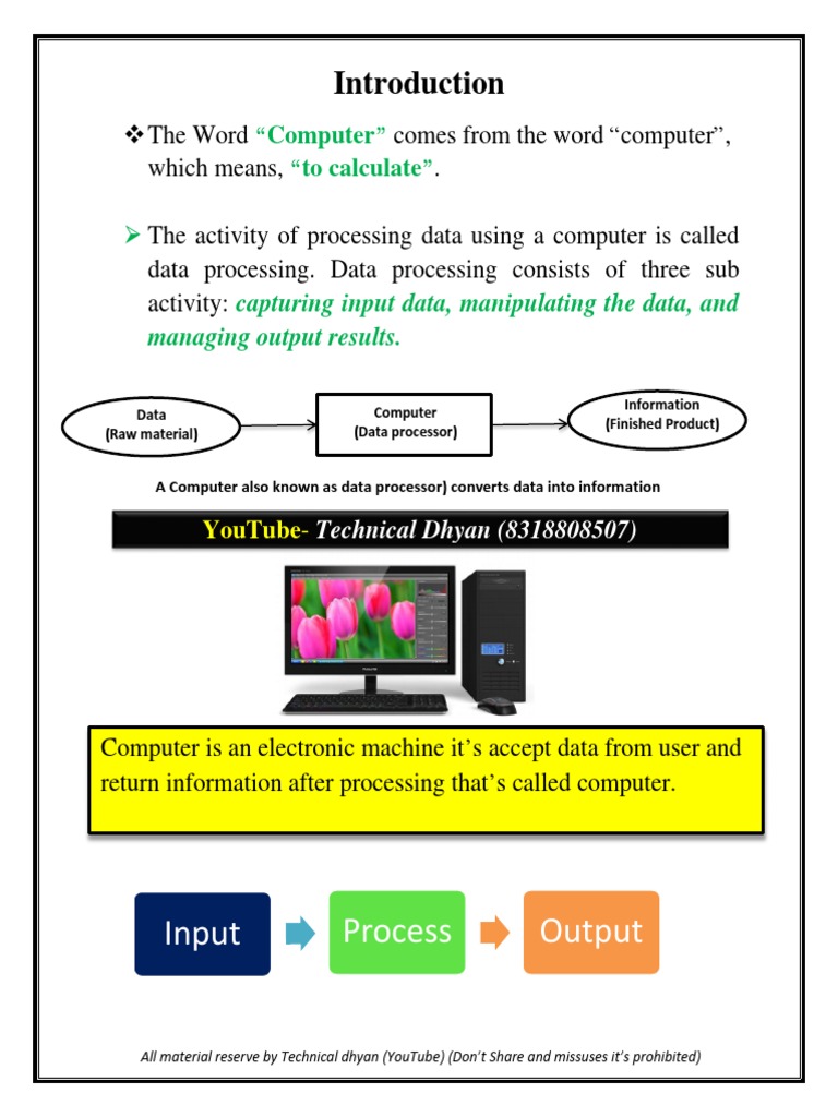 1-Introduction To Computer | PDF