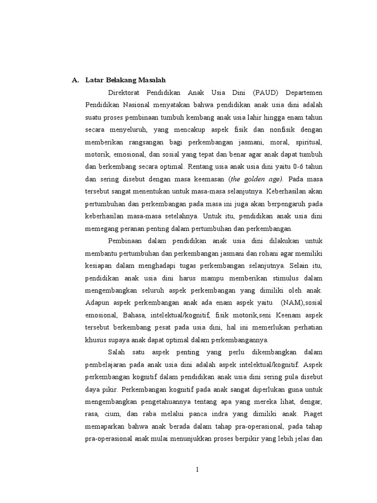 BAB 1 Contoh Proposal | PDF