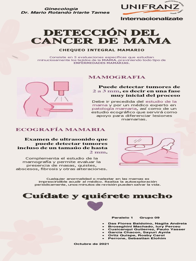 GIN - Infografia Grupal - C.A. Mama Y Exploracion Mamaria - Grupo 09 ...