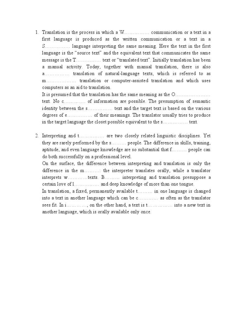 Part 1 | PDF | Translations | Language Interpretation