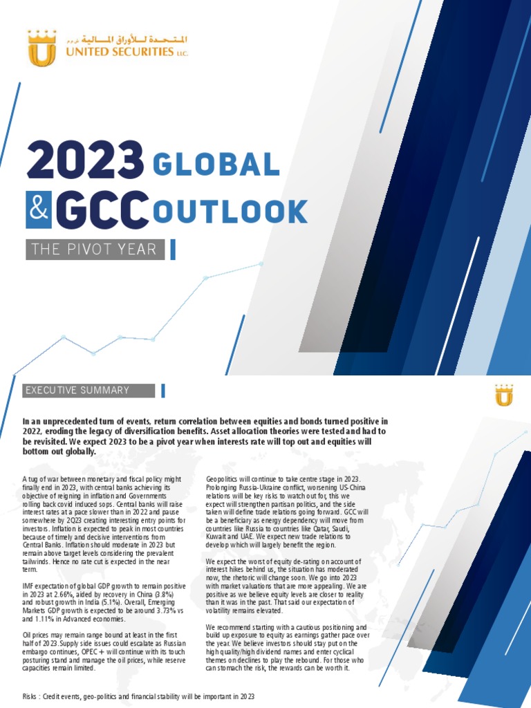 2023 - Global and GCC Outlook | PDF | Inflation | Price Of Oil