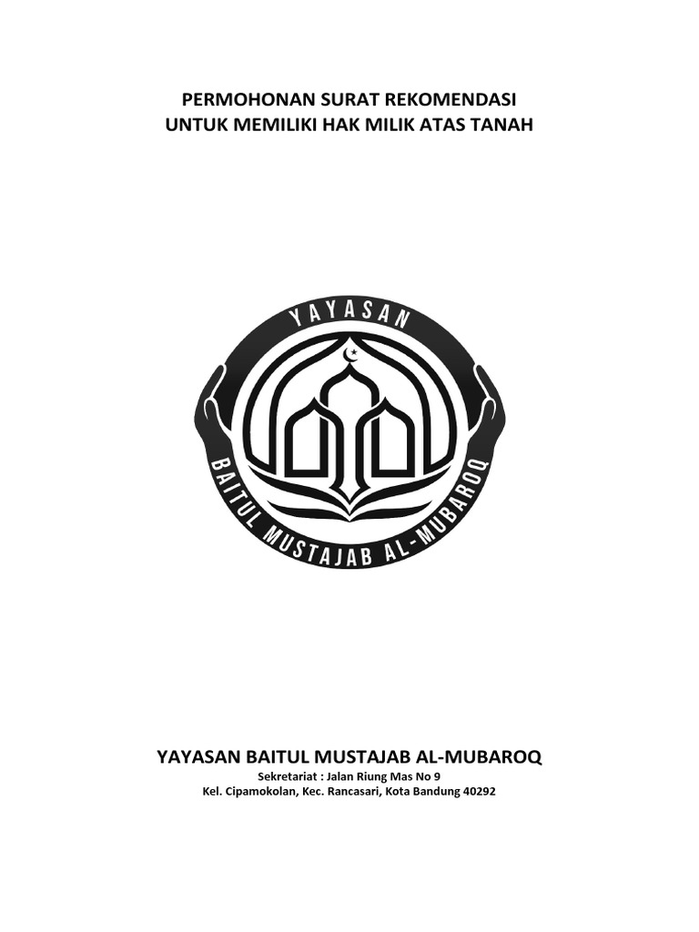 Cover Surat Tembusan Yayasan Ke Kemenag | PDF