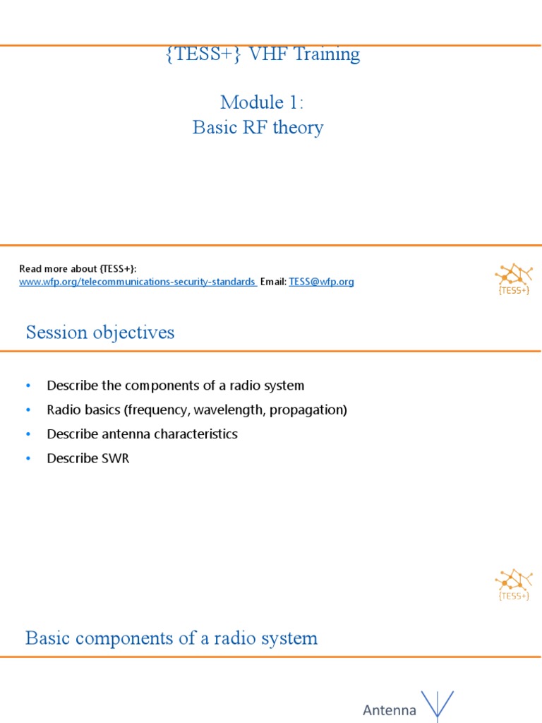 1.1 Day 1 - TESS VHF Training - Basic RF Theory | PDF | Antenna (Radio ...
