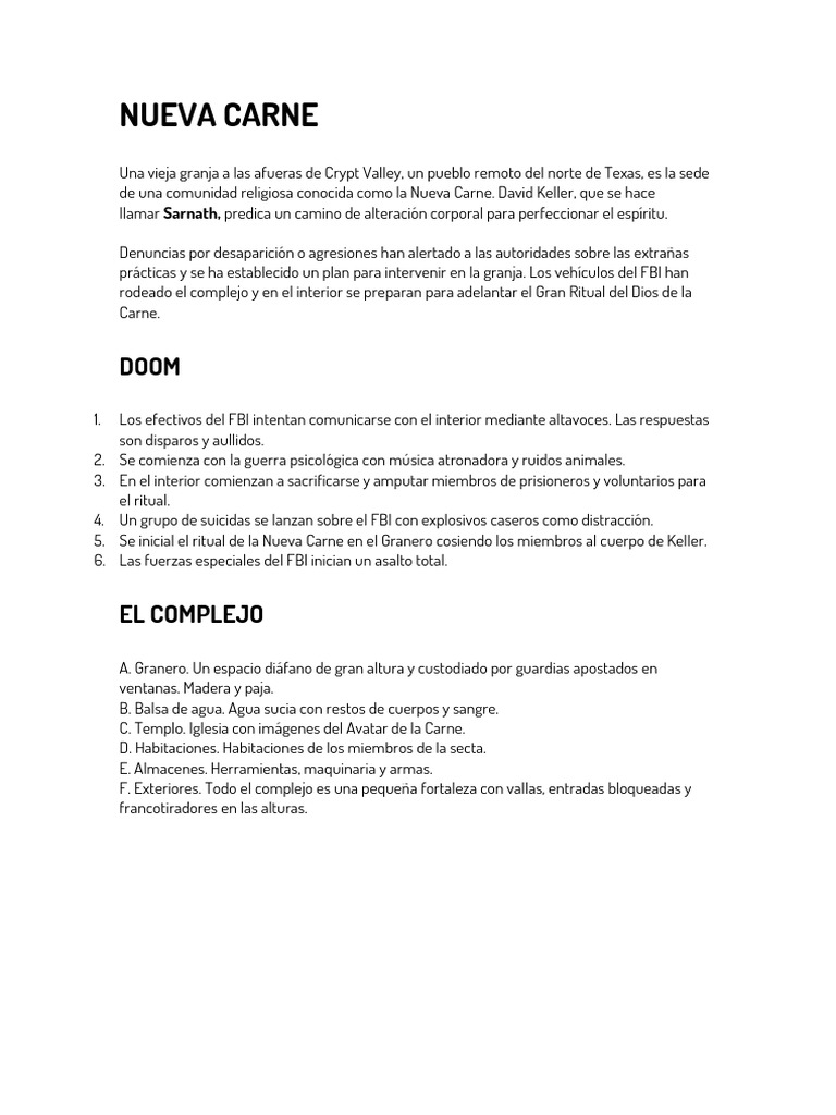 NUeva Carne - LiminalHorror PrinterFriendly | PDF