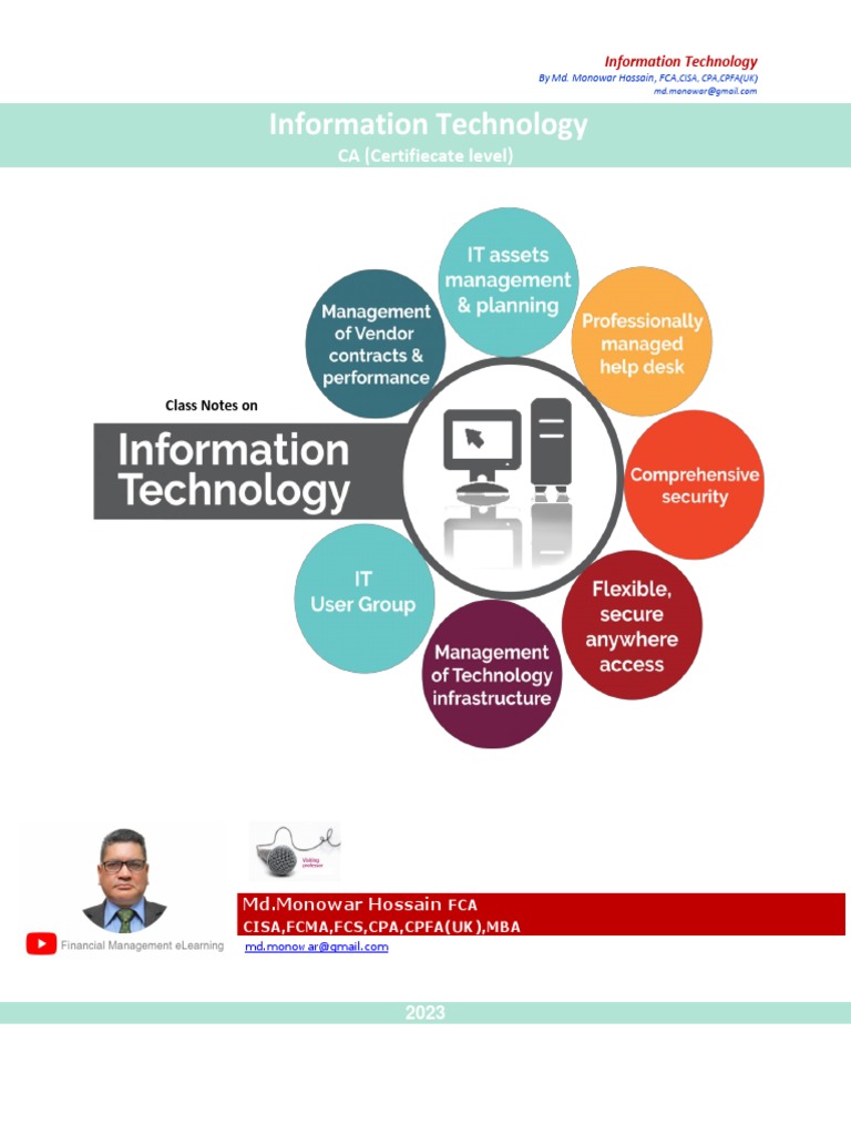 01.CA (CL) - IT - (Module-1) - (1) Information Systems in Business | Download Free PDF ...