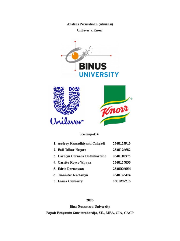 Paper Group 4 - Unilever X Knorr | PDF