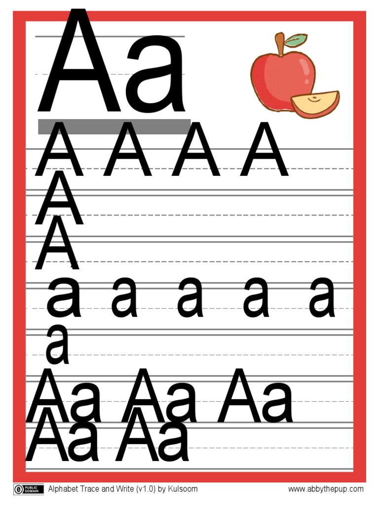 Alphabet Tracing Worksheets for Kids | PDF | Linguistics