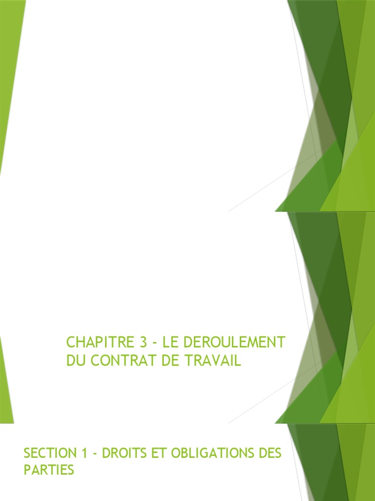 Le Déroulement Du Contrat de Travail | PDF | Salaires | Heures ...