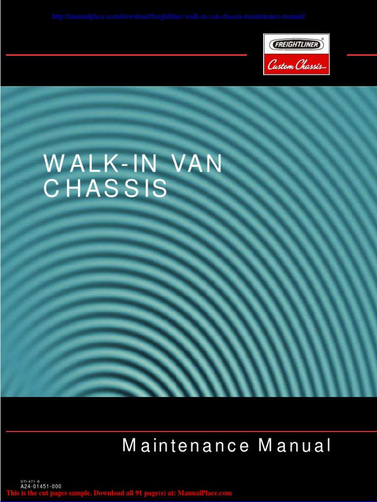 Freightliner Walk in Van Chassis Maintenance Manual | PDF | Truck | Axle