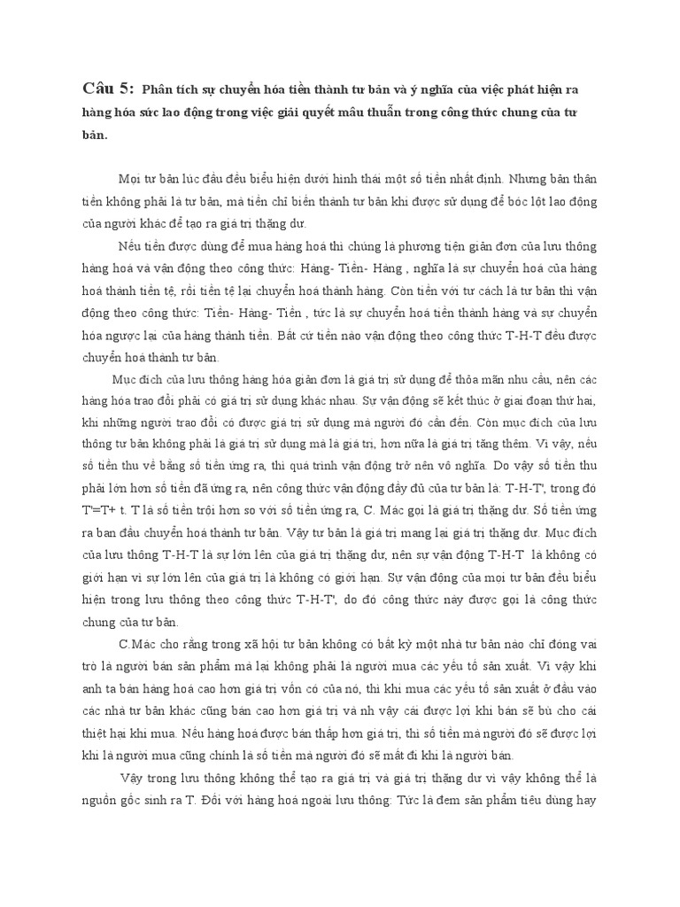 Câu 5 - KTCT | PDF