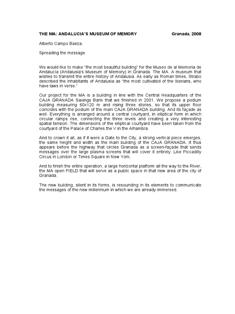 02 - MA - Short Statement (1) | PDF | Granada