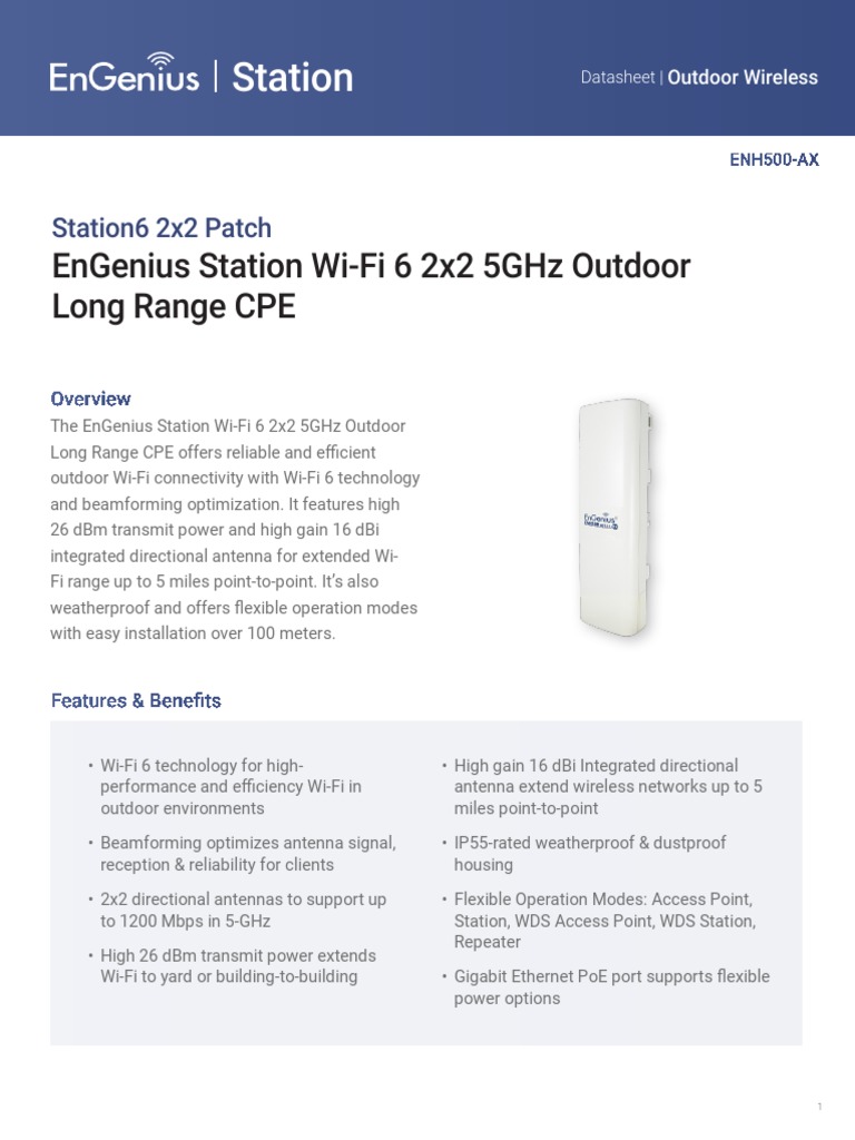 DS Station ENH500-AX v1.1 04182023 | PDF | Wi Fi | Ieee 802.11