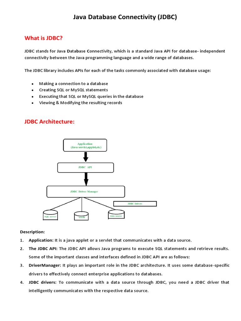 Java Datebase Connectivity Pdf Data Management Software Computer Science 4864