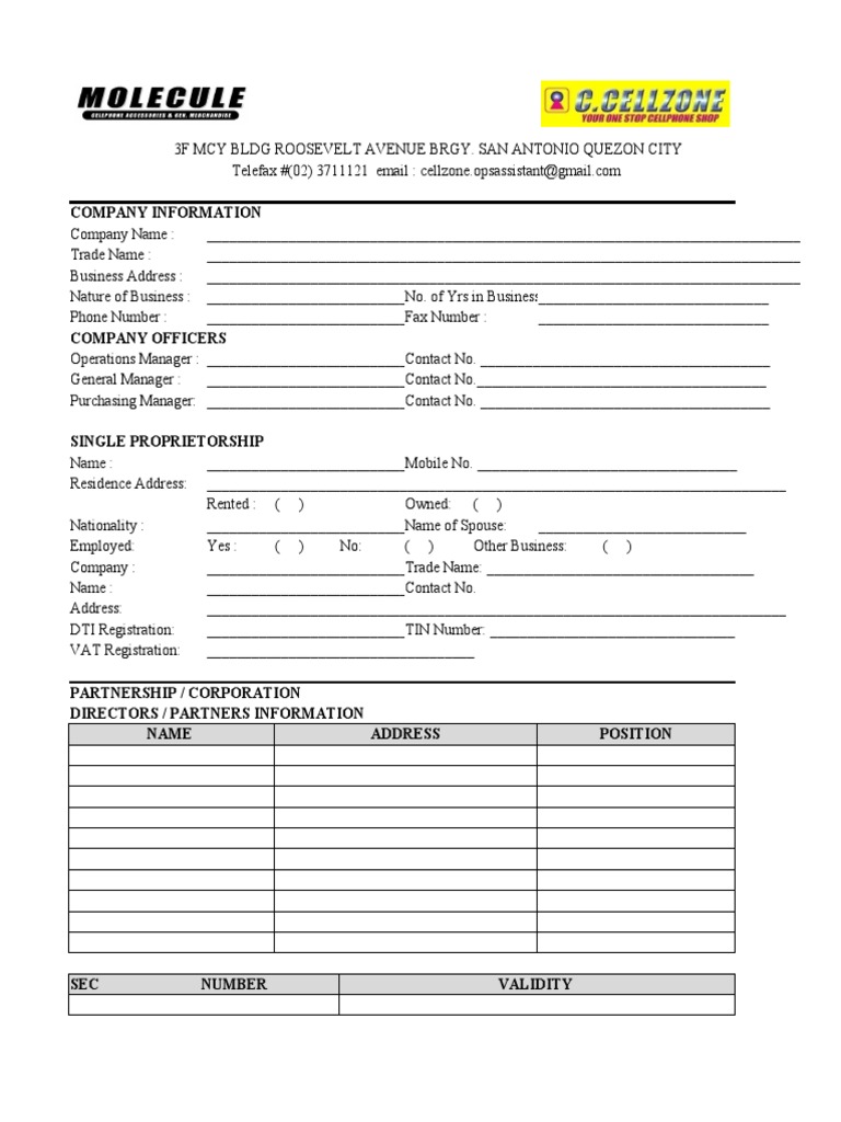 Customer Information Sheet | PDF | Sole Proprietorship | Business