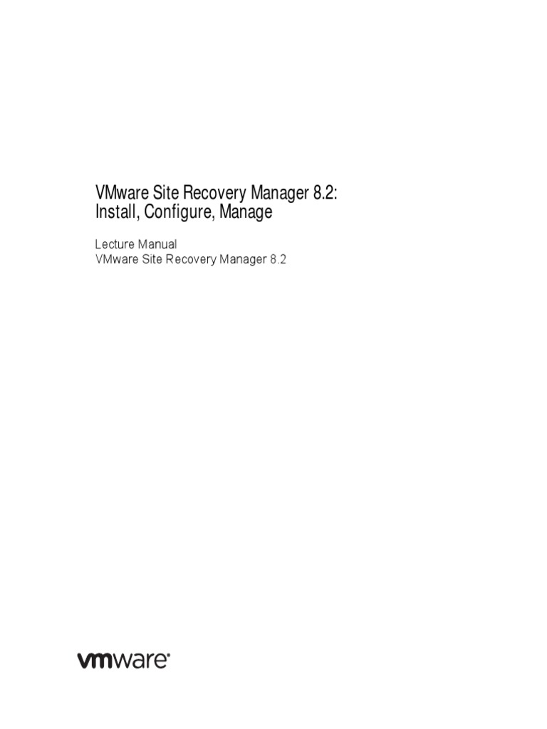 Vmware Site Recovery Manager 8.2 Theory and Lab | PDF | Computer Network | Replication (Computing)
