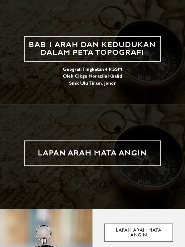 GEO T4 KSSM BAB 1 ARAH DAN KEDUDUKAN DALAM PETA TOPOGRAFI Zila Khalid | PDF