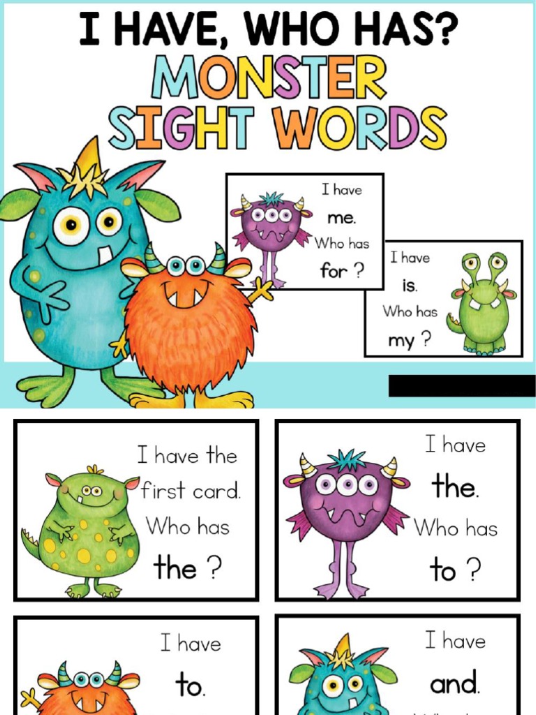 I Have Who Has Sight Word Game | PDF | Language Arts & Discipline ...