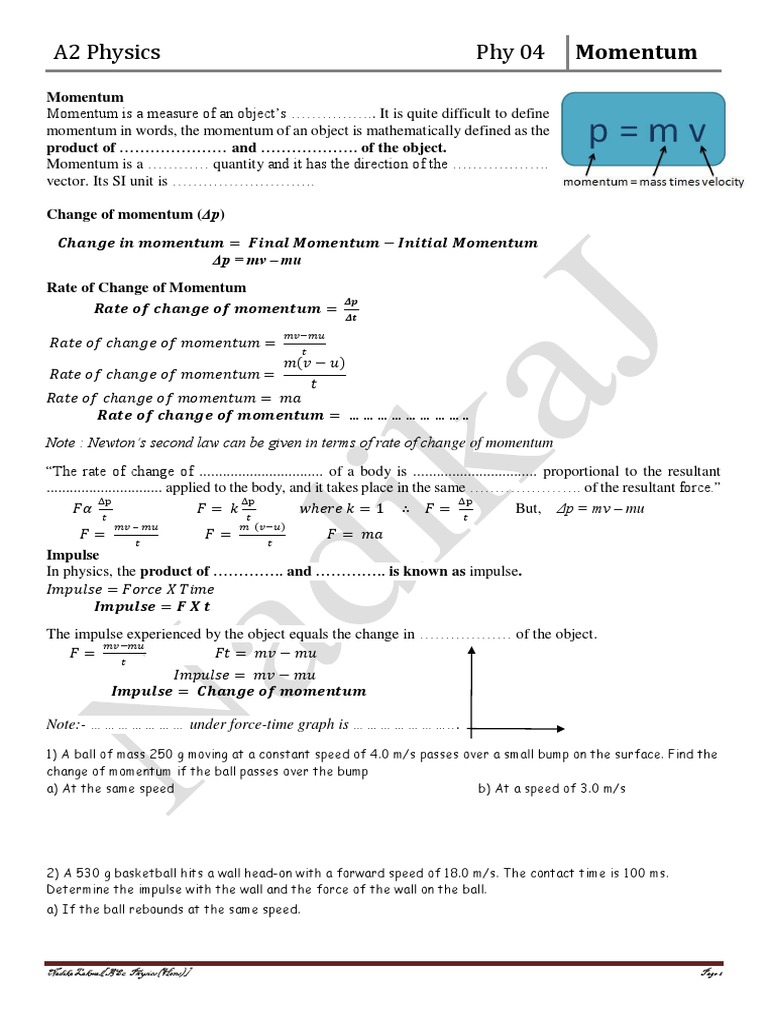 Momentum 23 24 | PDF | Collision | Momentum