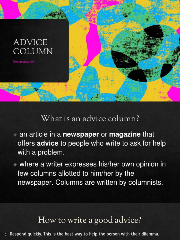 2 - Advice Column Guide | PDF