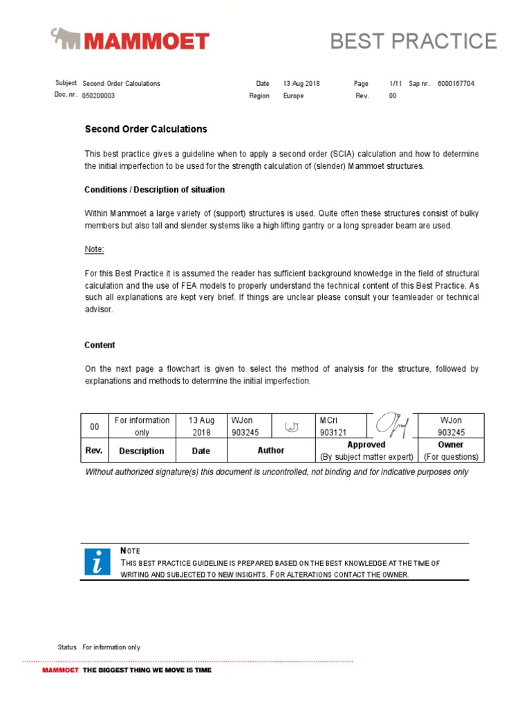 050200003-Best Practices - Design - Second Order Calculations | PDF ...