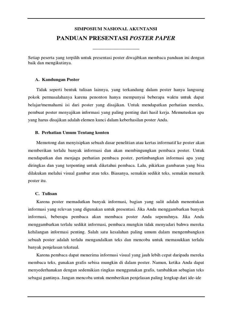 Panduan Poster Presentation SNA Edited Sna Ternate Hybrid | PDF