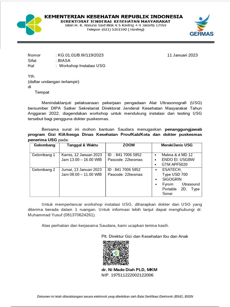 Workshop Instalasi USG untuk Dokter Puskesmas | PDF