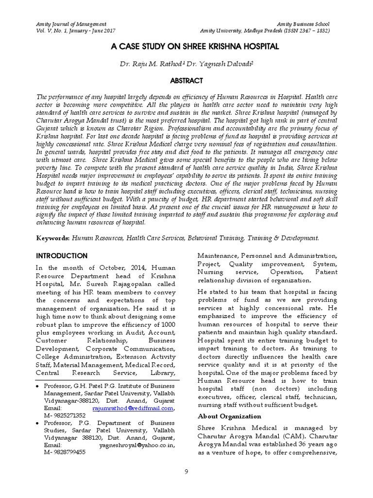 Case Study | PDF | Hospital | Expense