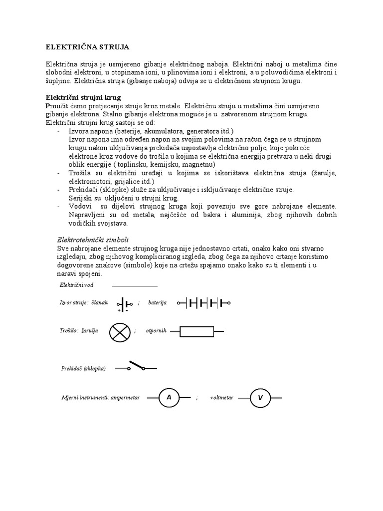Električna Struja | PDF
