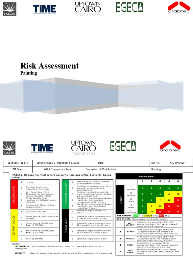 9- Risk Assessment -Painting | PDF | Personal Protective Equipment ...