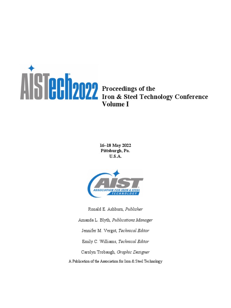 Aist 2022 Table of Content | PDF | Steelmaking | Rolling (Metalworking)