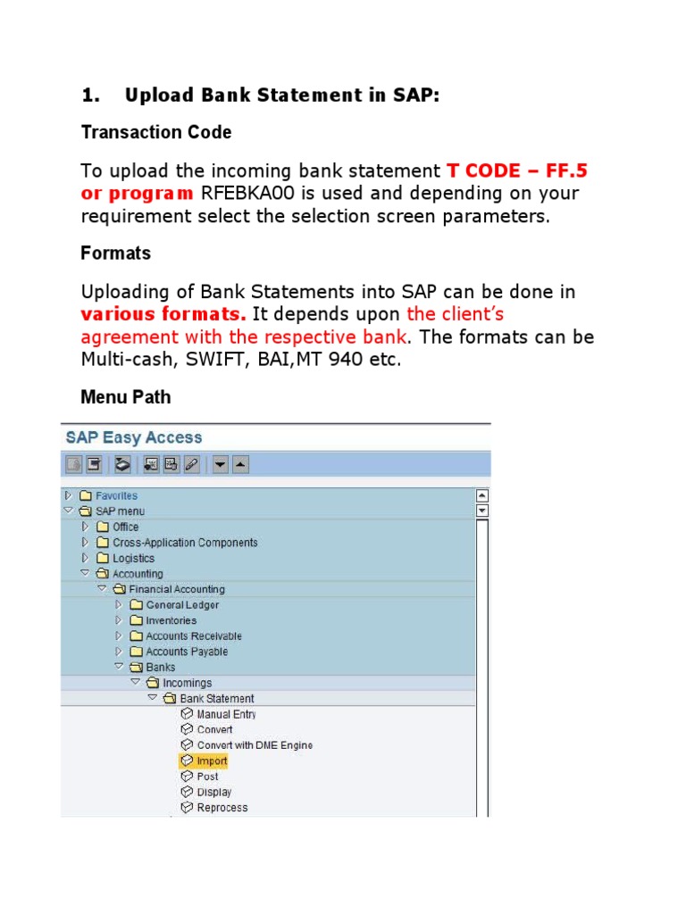 Electronic Bank Statement Upload and Deletion | PDF | Banks | Software Engineering