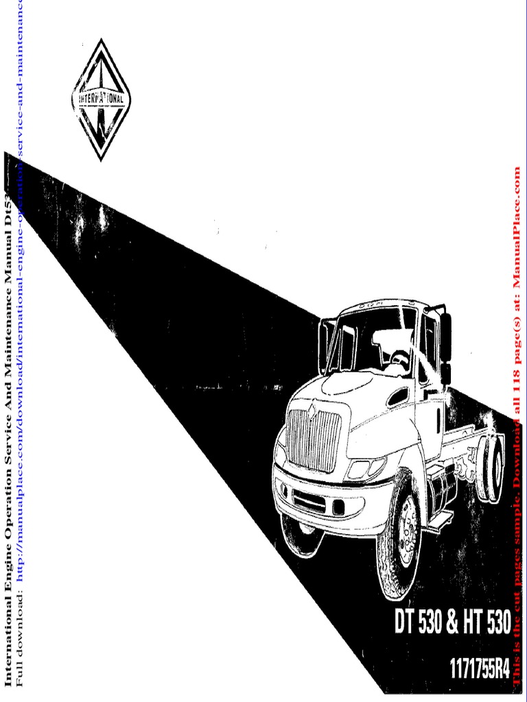 International Engine Operation Service and Maintenance Manual Dt530 | PDF