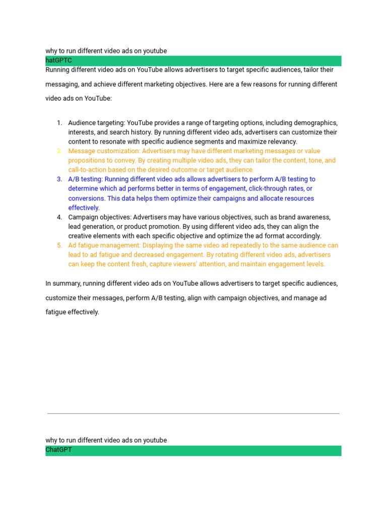 Chat Openai | PDF | Advertising | Target Audience