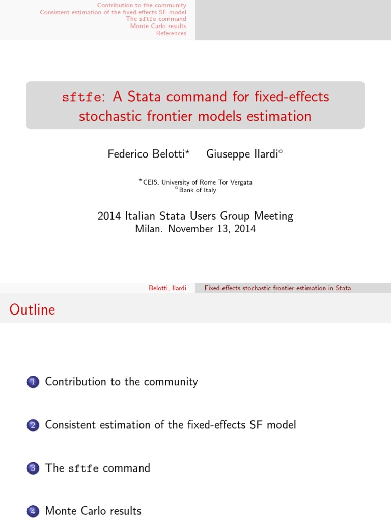 It14 Belotti | PDF | Fixed Effects Model | Bias Of An Estimator