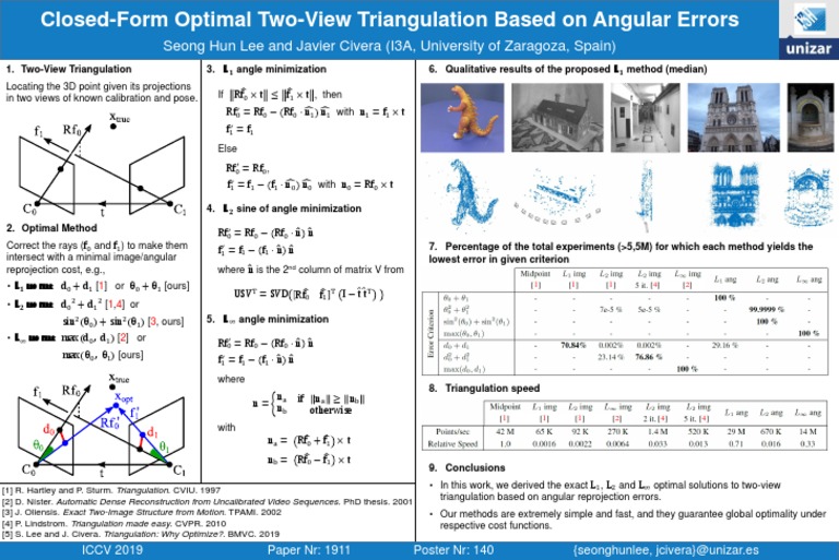 Closed-Form Optimal Two-View Triangulation Based On Angular Errors | PDF | Mathematics | Applied ...