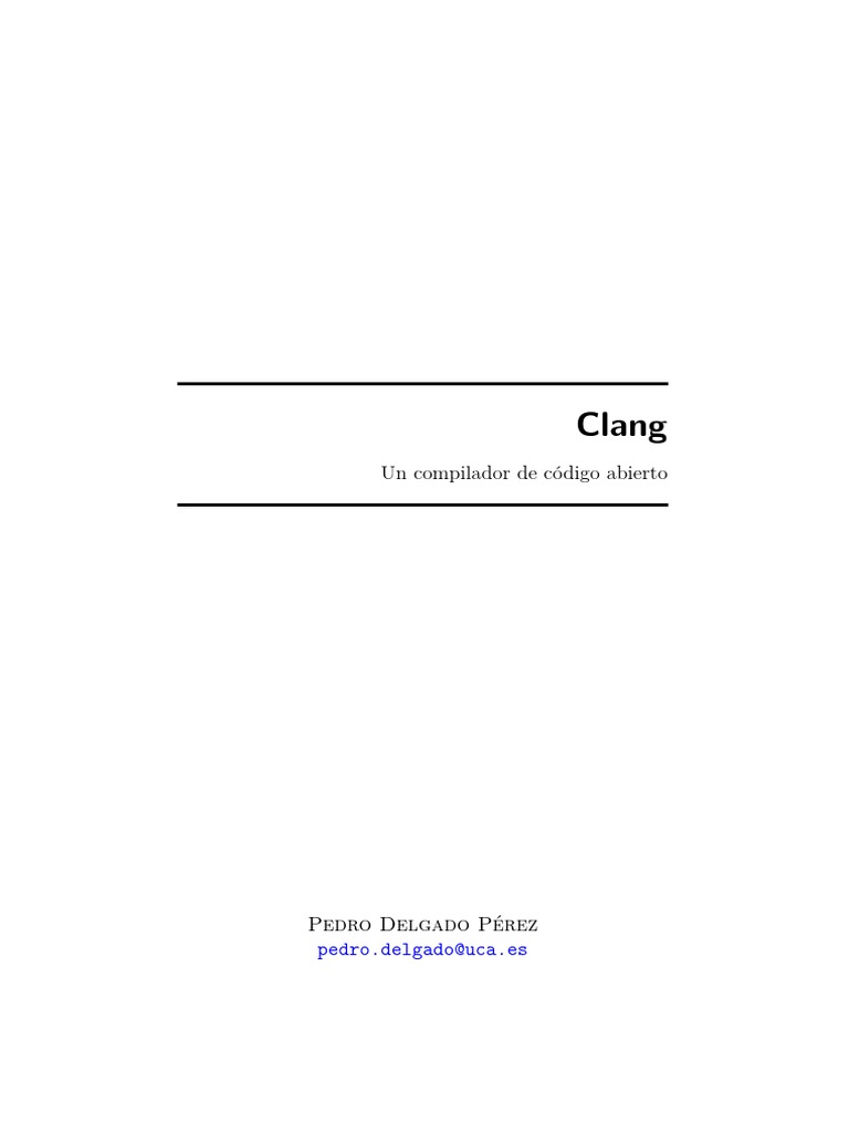 clang_tutorial | PDF | Compilador | Lenguaje de programación